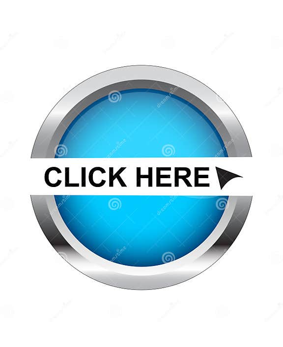 Click Here Arrow Web Button Classic Button White Background Stock ...