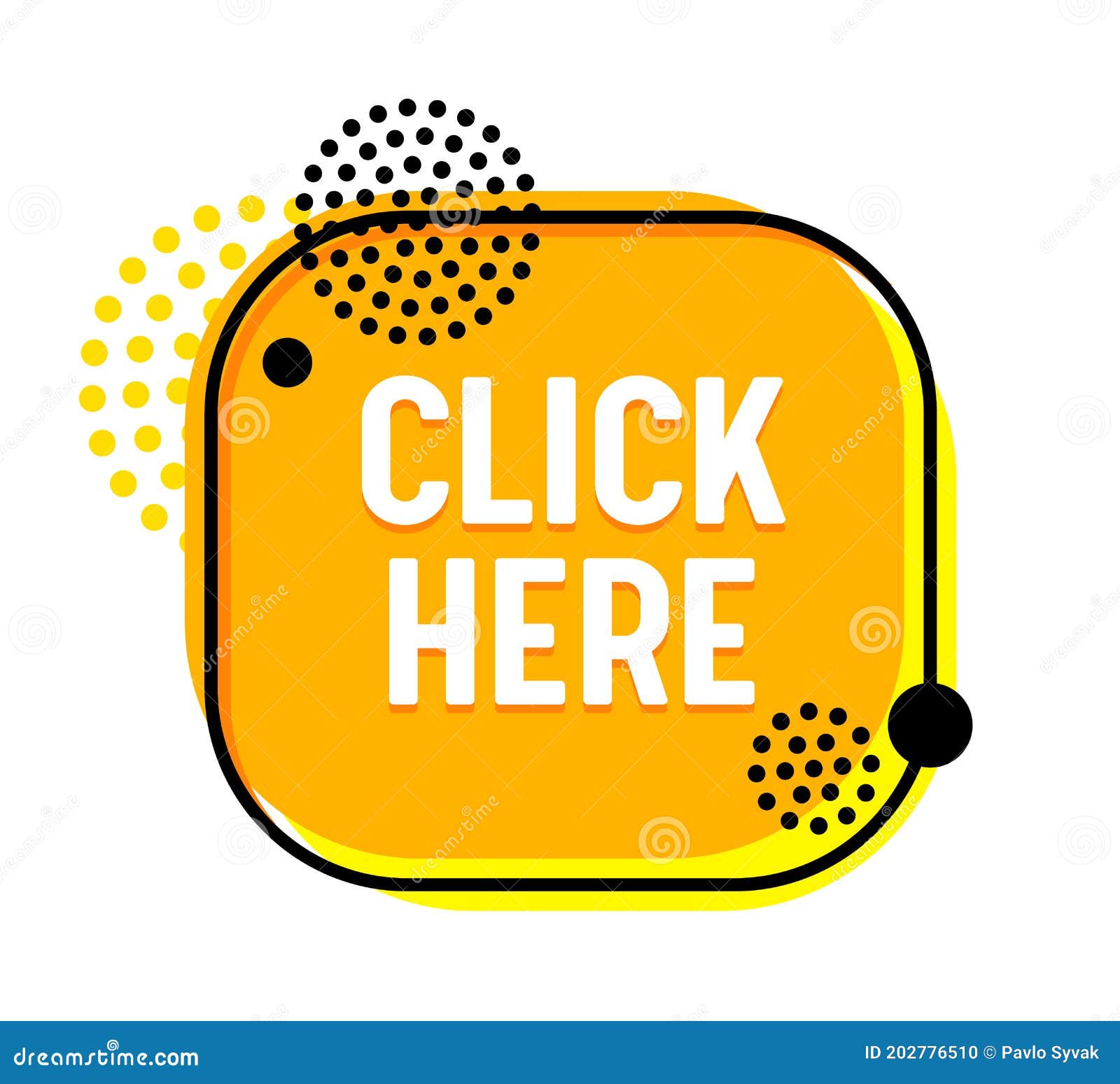 Click Here Banner with Abstract Design Elements, Promotion, Button To ...