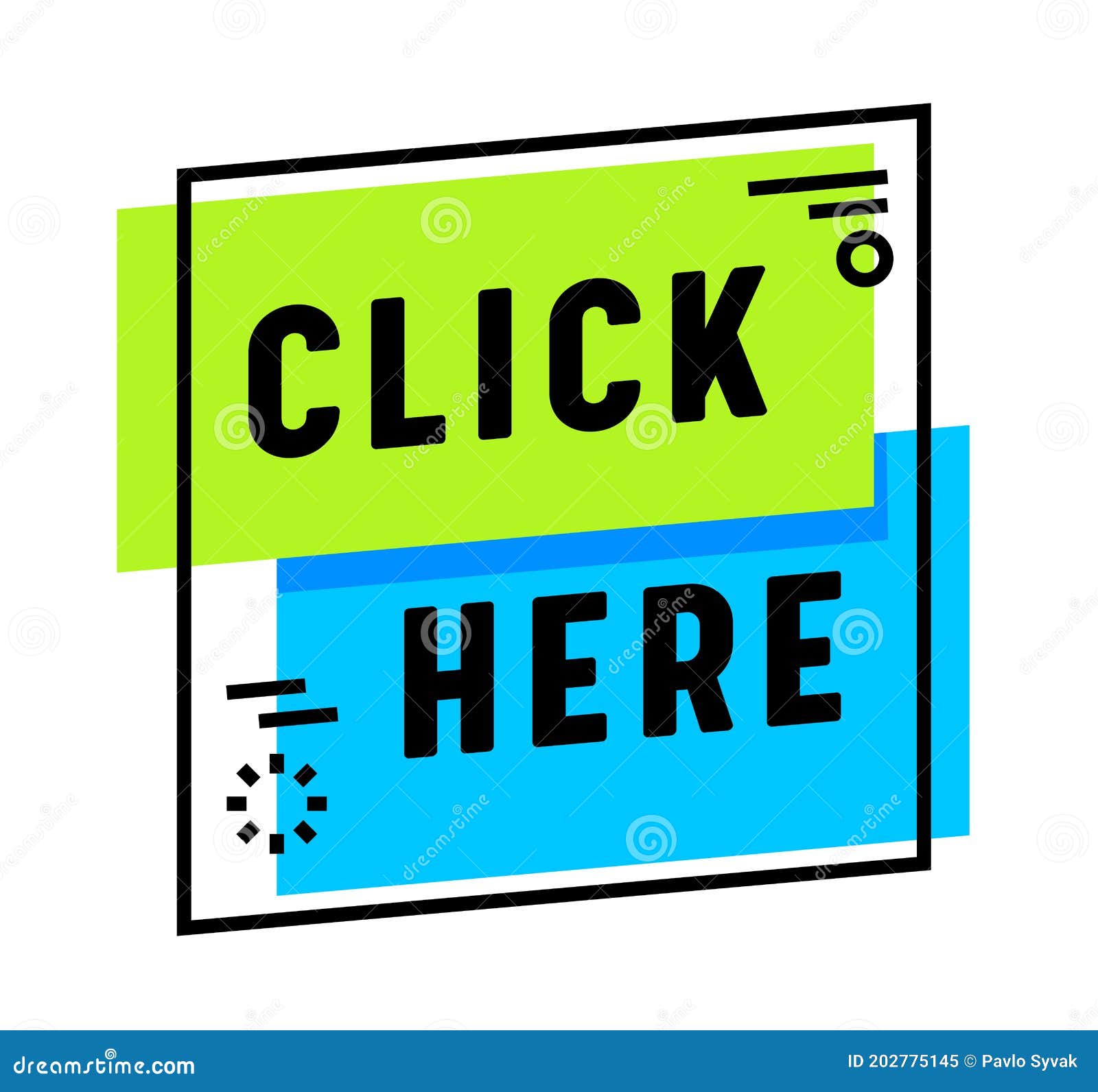 Click Here Banner, Digital Navigation for Website or Internet Promotion ...