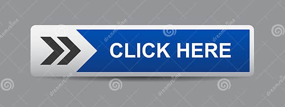 Click here button blue stock illustration. Illustration of illustrated ...