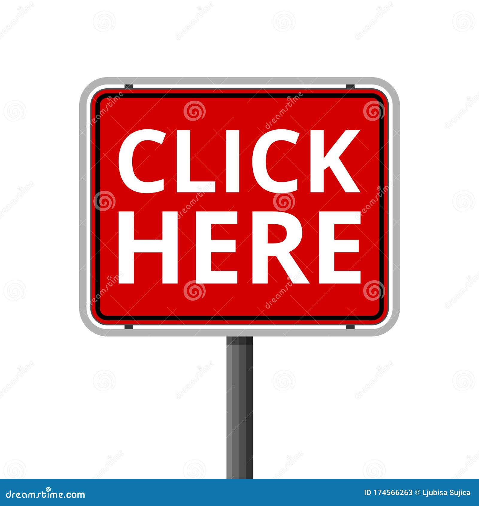 `Click Here` Button, Click Here Icon, Click Here Sign Stock Vector ...