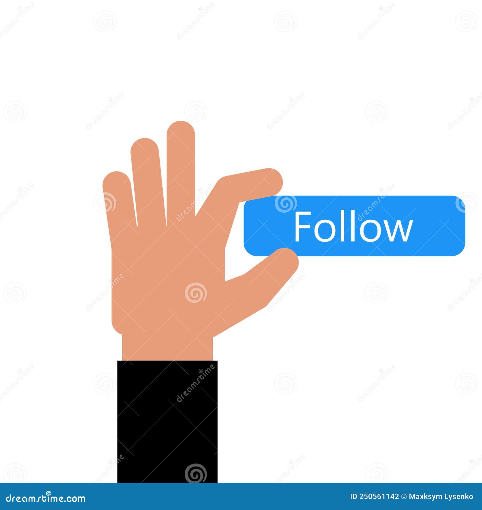 Click Here Button with Hand Icon Stock Vector - Illustration of ...