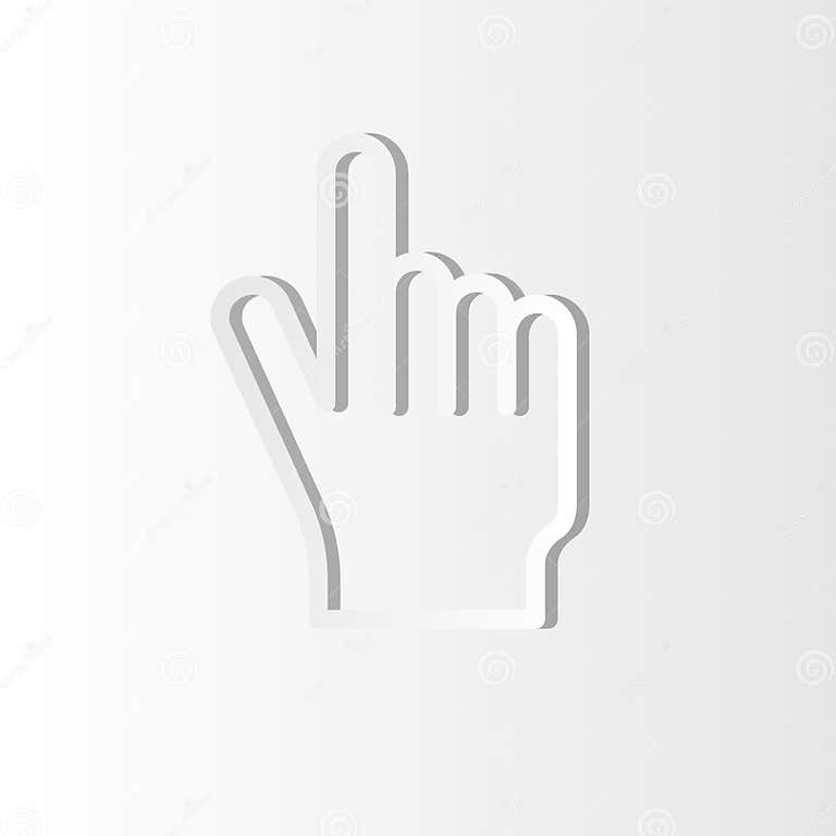 Click Here the Button Hand Vector Icon Line Art. Simple Modern Design ...