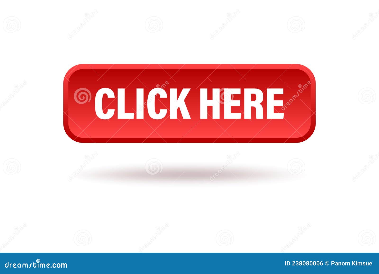 Click Here Button Text on Red Button Icon Vector for Graphic Design ...