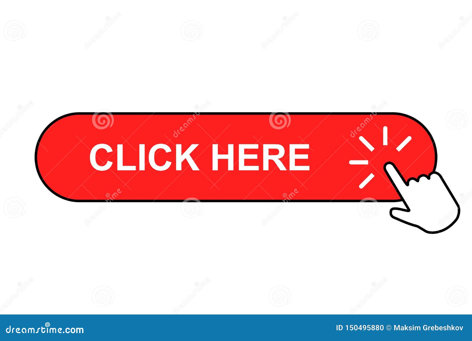 Click Here Button . Vector Illustration Stock Illustration ...
