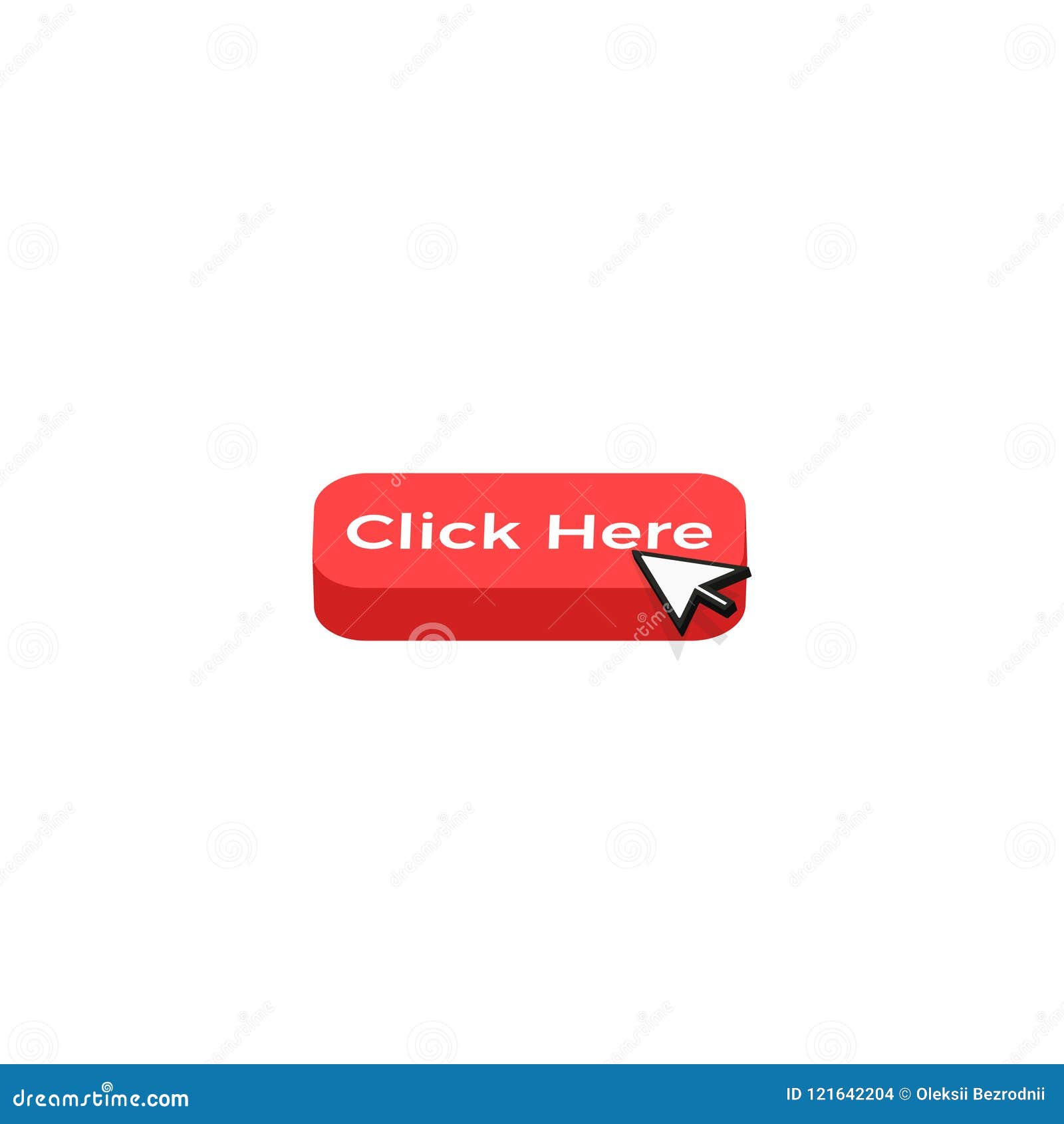 Click here finger cursor stock vector. Illustration of computer - 121642204