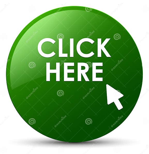 Click Here Green Round Button Stock Illustration - Illustration of ...