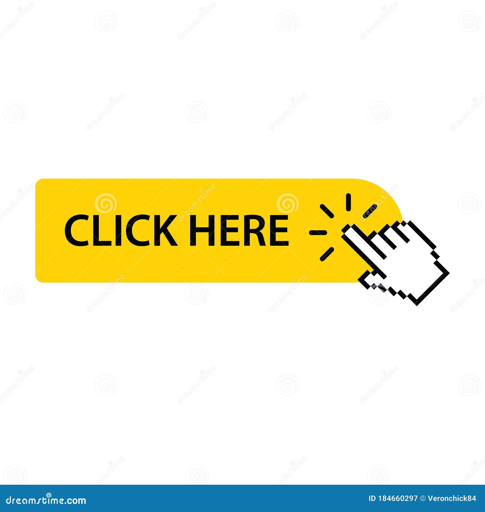 Click Here Icon. Clicking Button Stock Vector - Illustration of enter ...