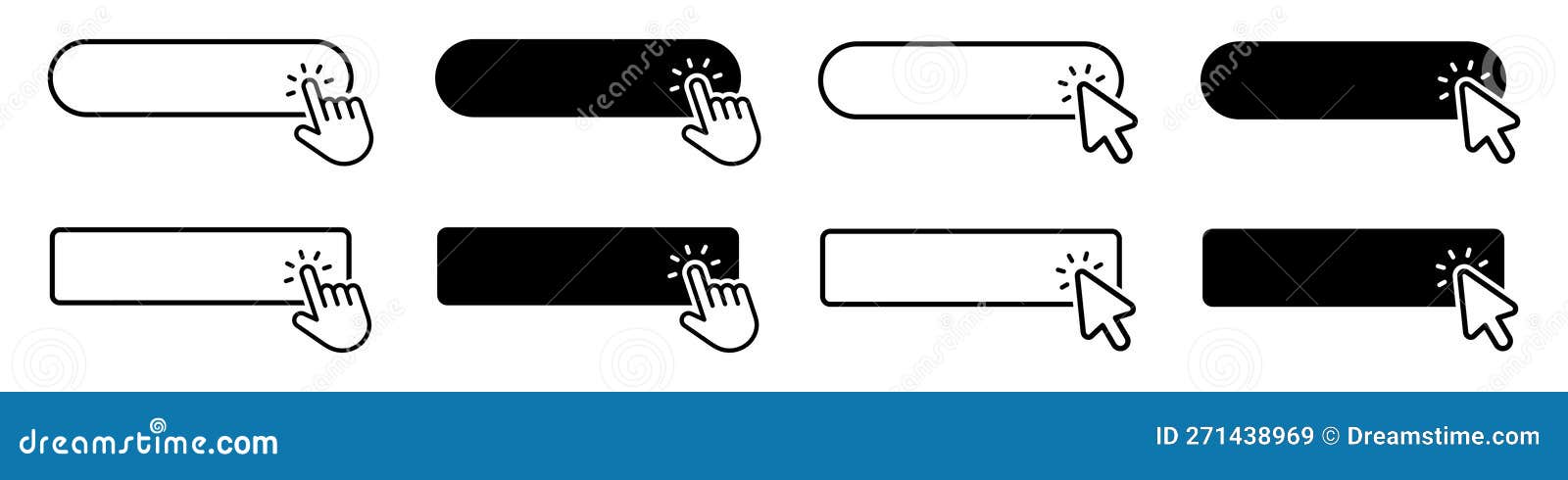 Click Here Icon. Click Here with Cursor Icon, Vector Illustration Stock ...