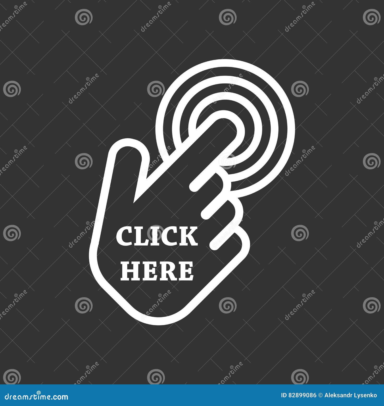 Click Here Icon. Hand Cursor Signs Stock Vector - Illustration of click ...
