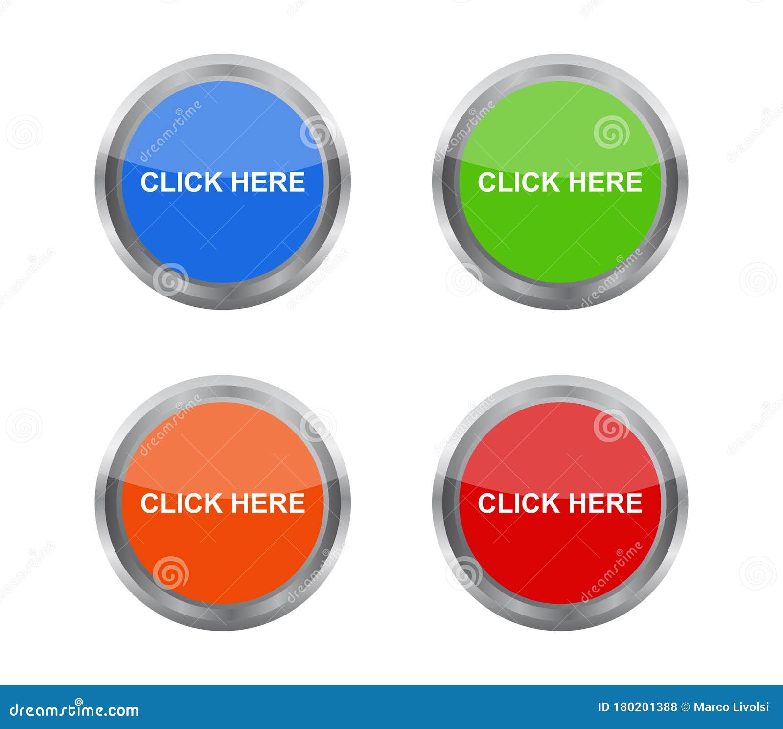 Click Here Icon Illustrated in Vector on White Background Stock ...