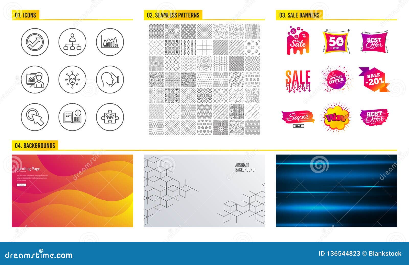 Click Here, Infographic Graph and Face Id Icons. Audit, Presentation ...