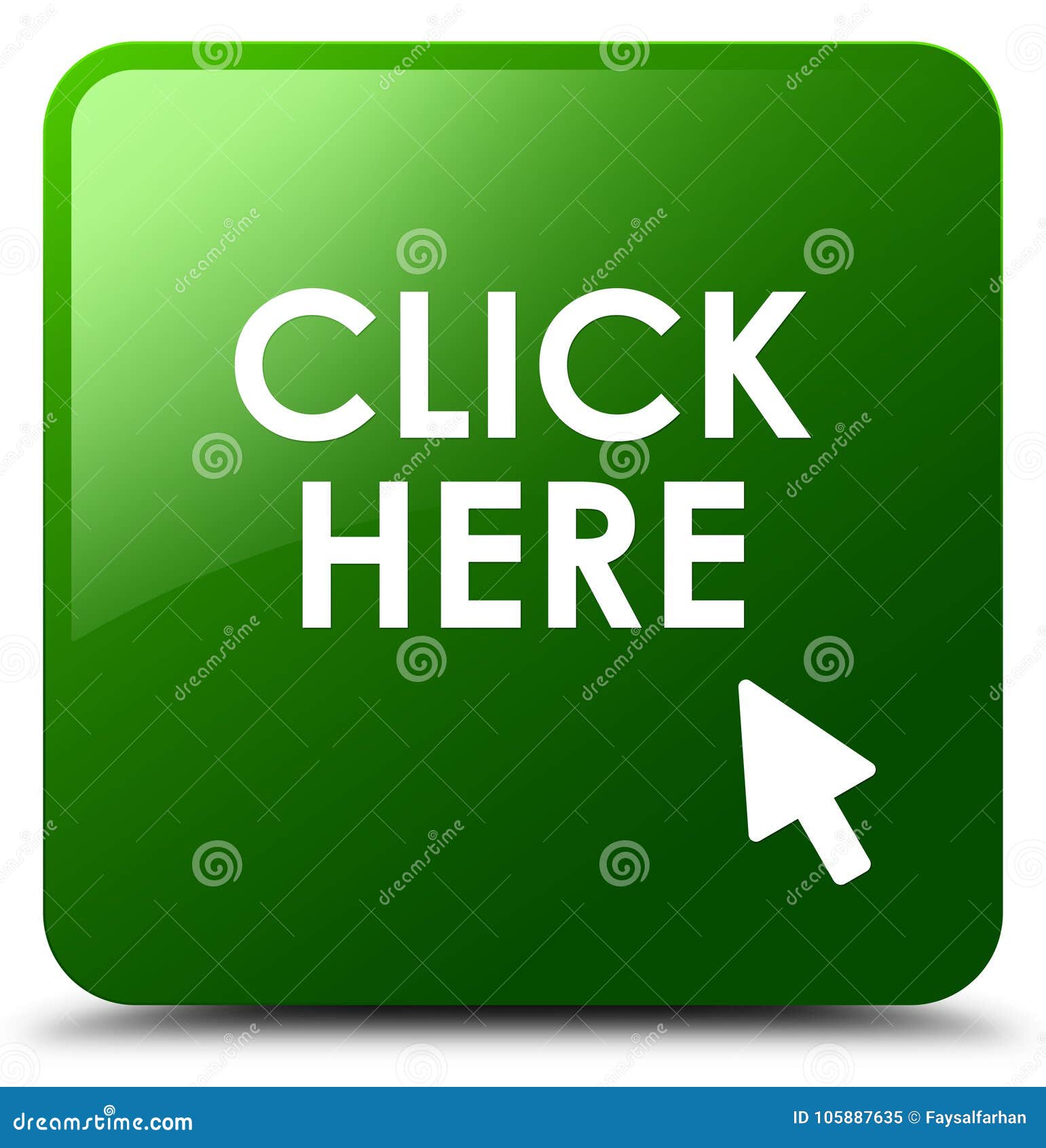 Click Here Green Square Button Stock Illustration - Illustration of ... Click Here Green Square Button Stock Illustration - Illustration of ...