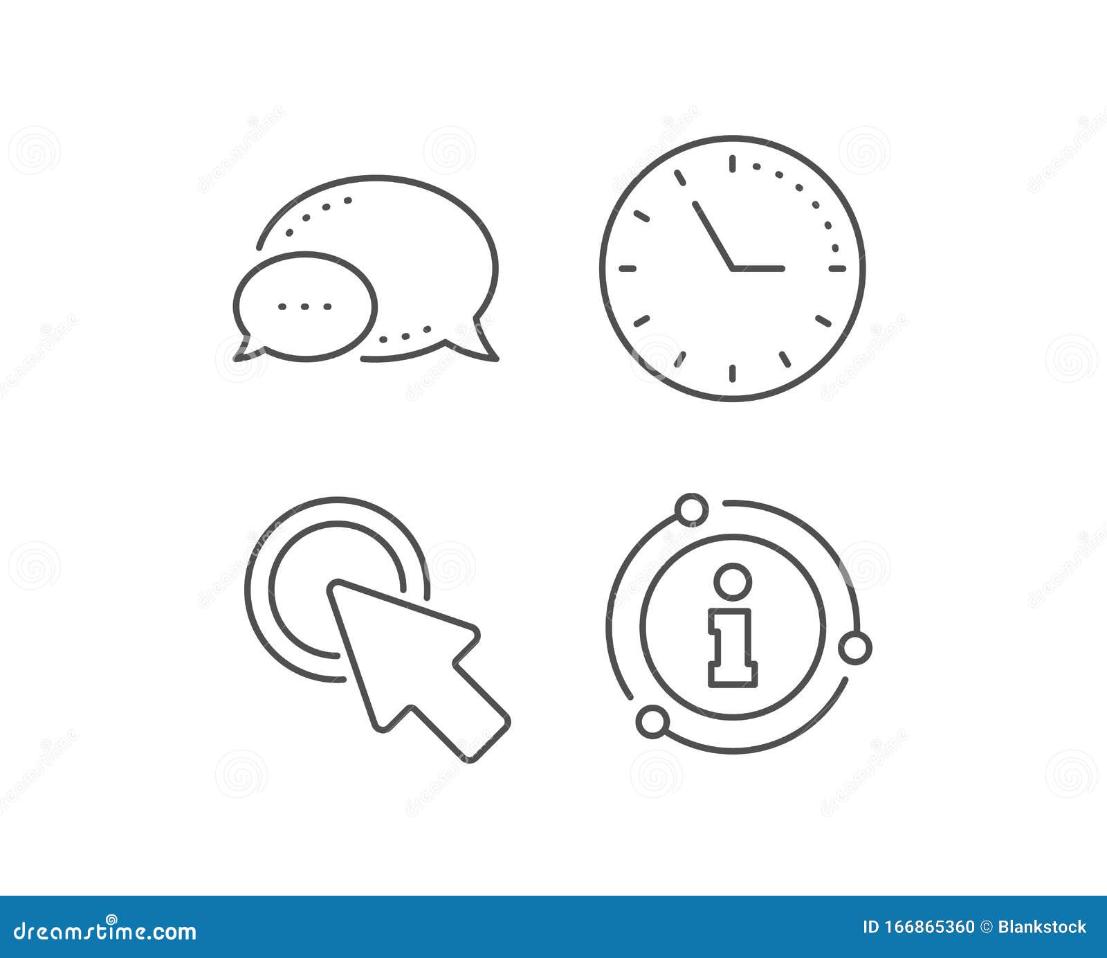 Click Here Line Icon. Push the Button Sign. Vector Stock Vector ...