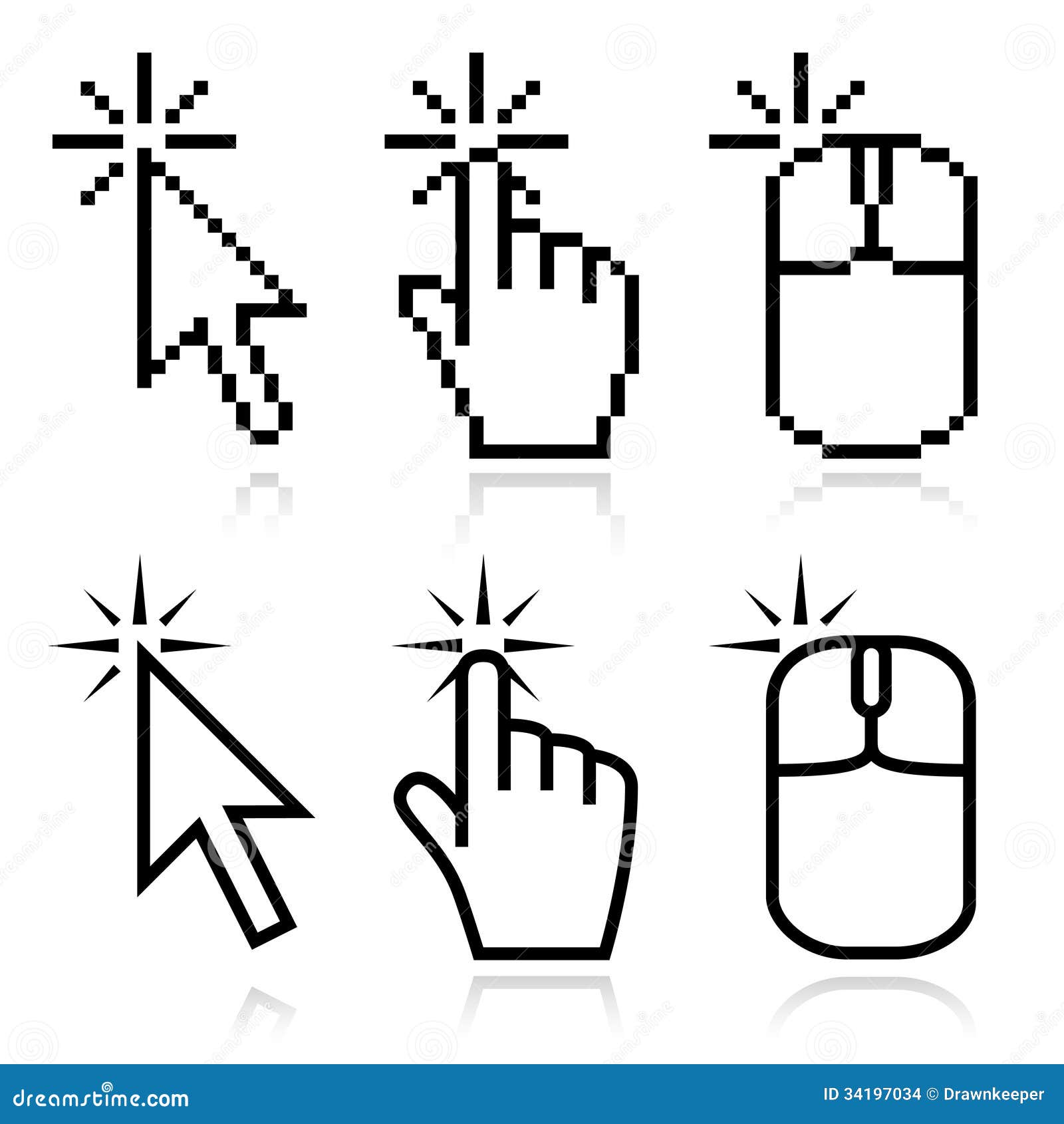 Mouse Cursors Set. Pixel Cursors. Vector Illustration | CartoonDealer ... Mouse Cursors Set. Pixel Cursors. Vector Illustration | CartoonDealer ...