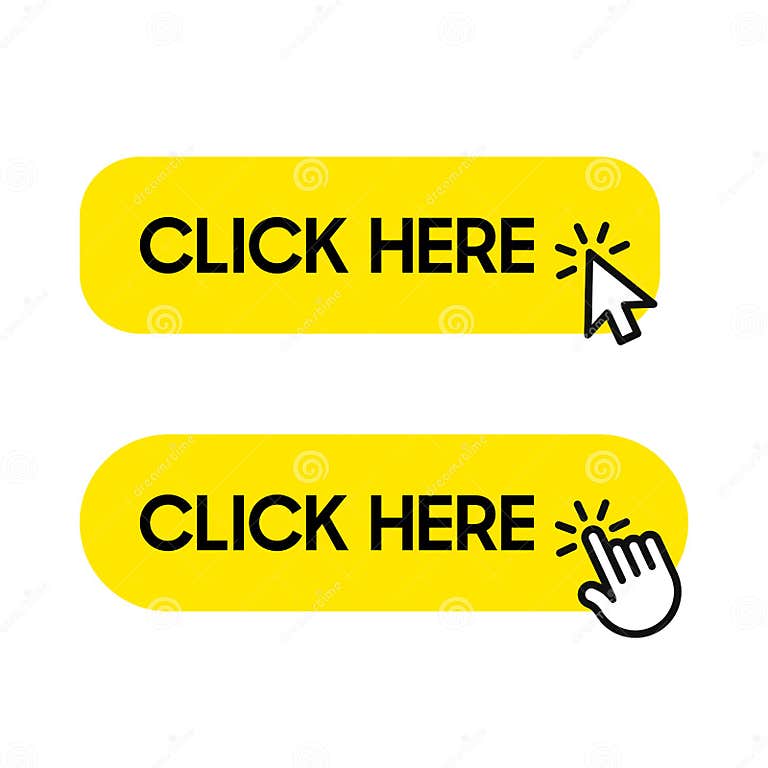 Click Here Pointer Mouse Cursor Computer Stock Vector - Illustration of ...
