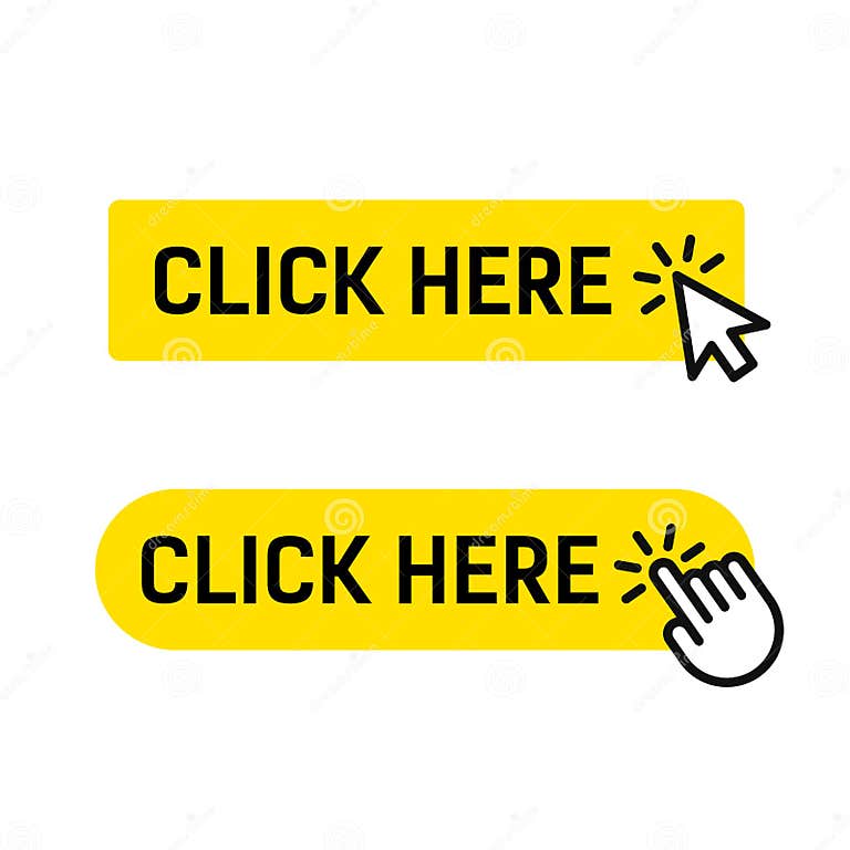 Click Here Pointer Mouse Cursor Computer Stock Vector - Illustration of ...
