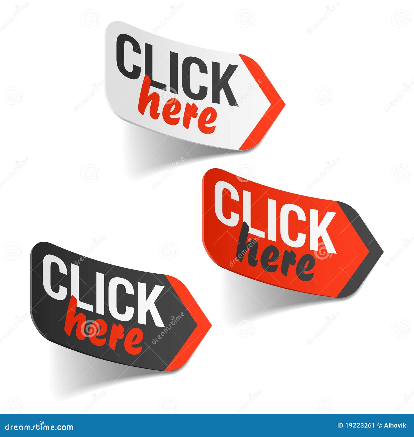 Click here signs stock vector. Illustration of engine - 19223261