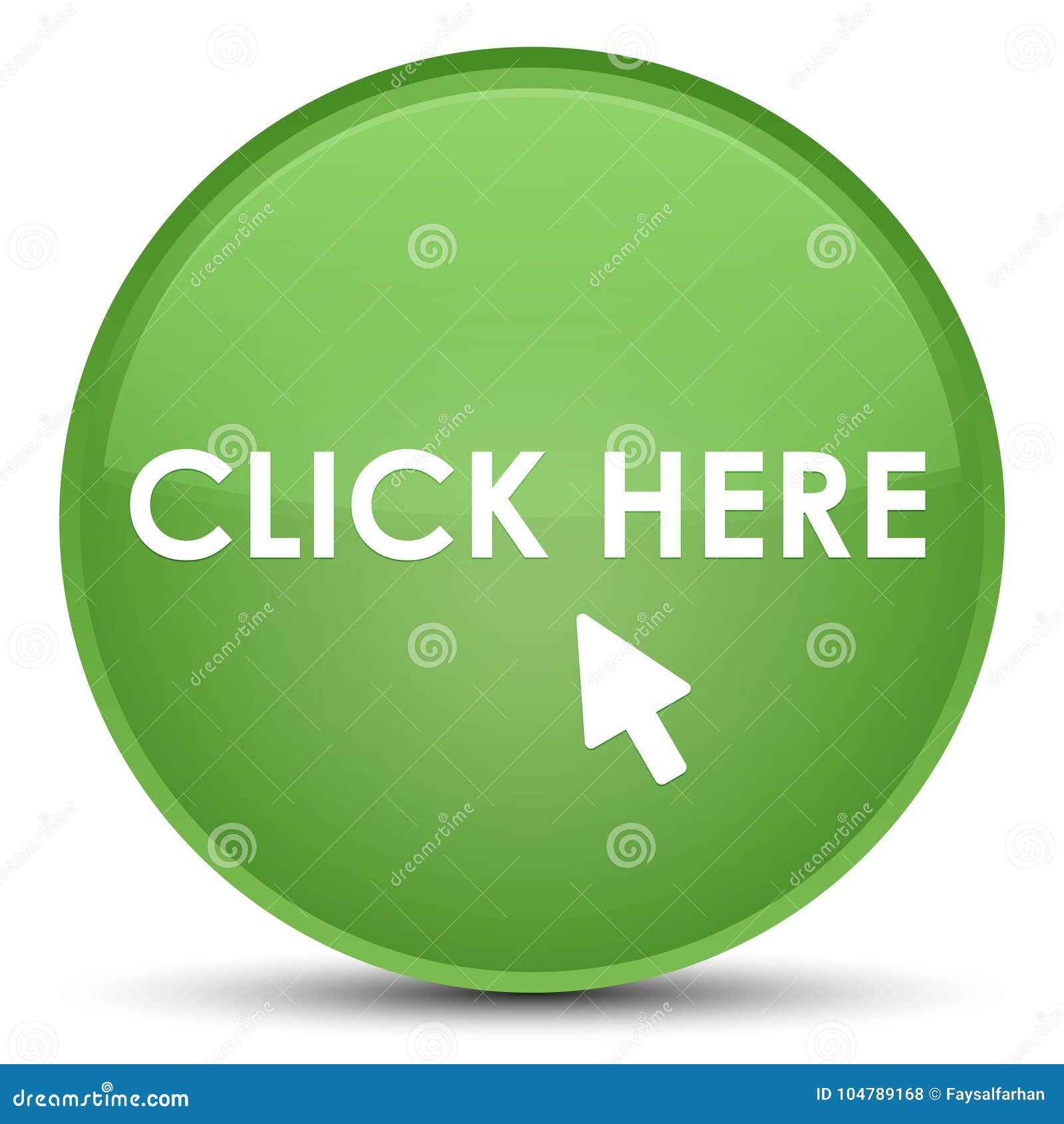 Click Here Special Soft Green Round Button Stock Illustration ...