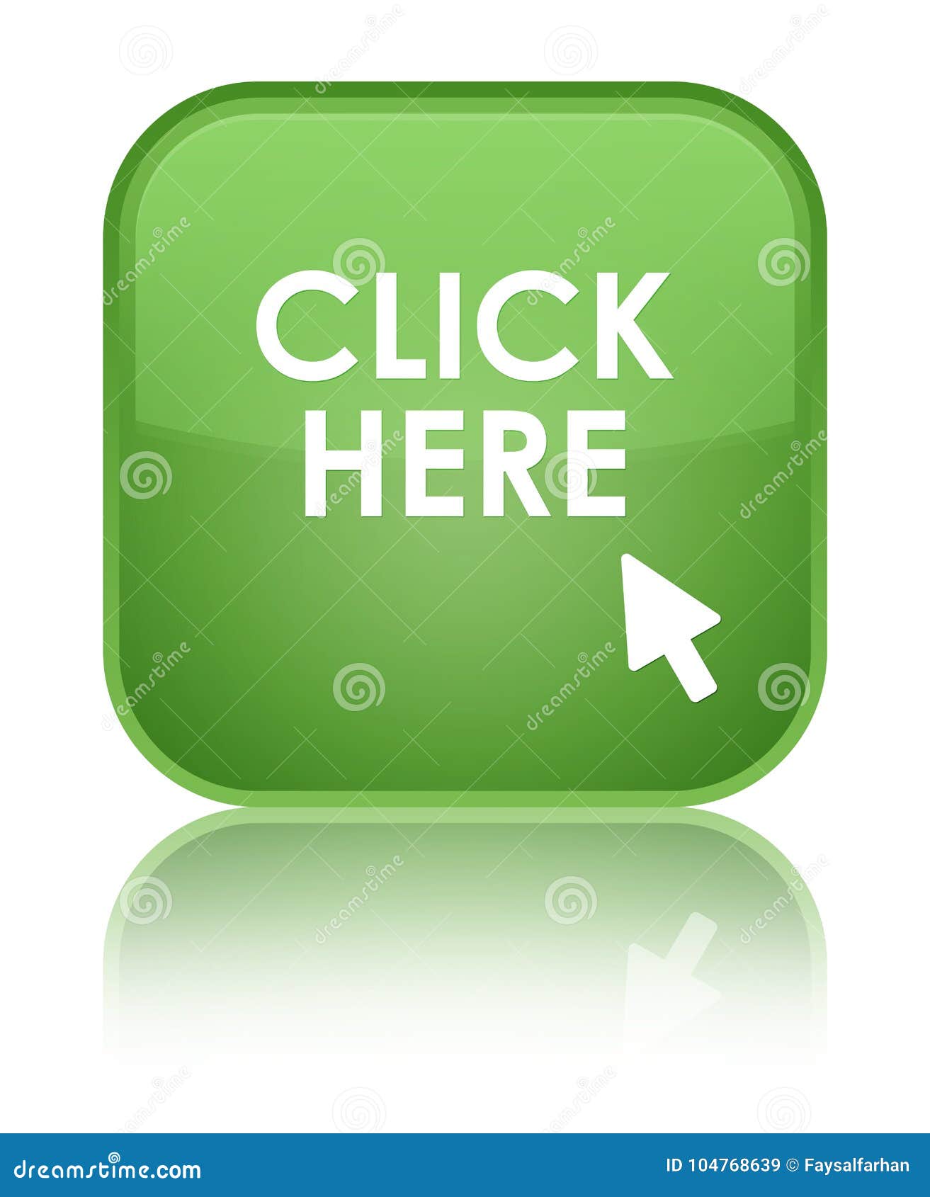 Click Here Special Soft Green Square Button Stock Illustration ...