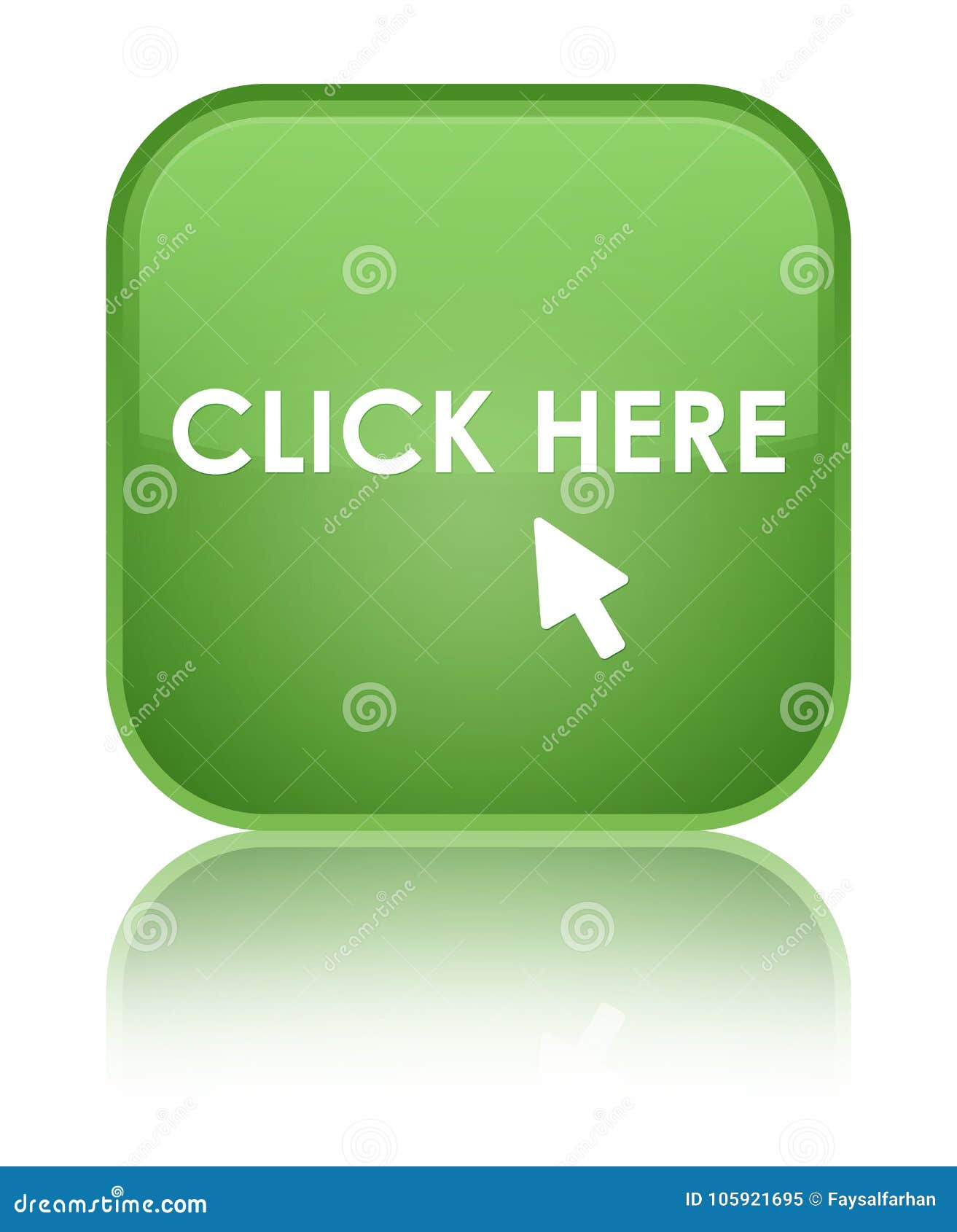 Click Here Special Soft Green Square Button Stock Illustration ...