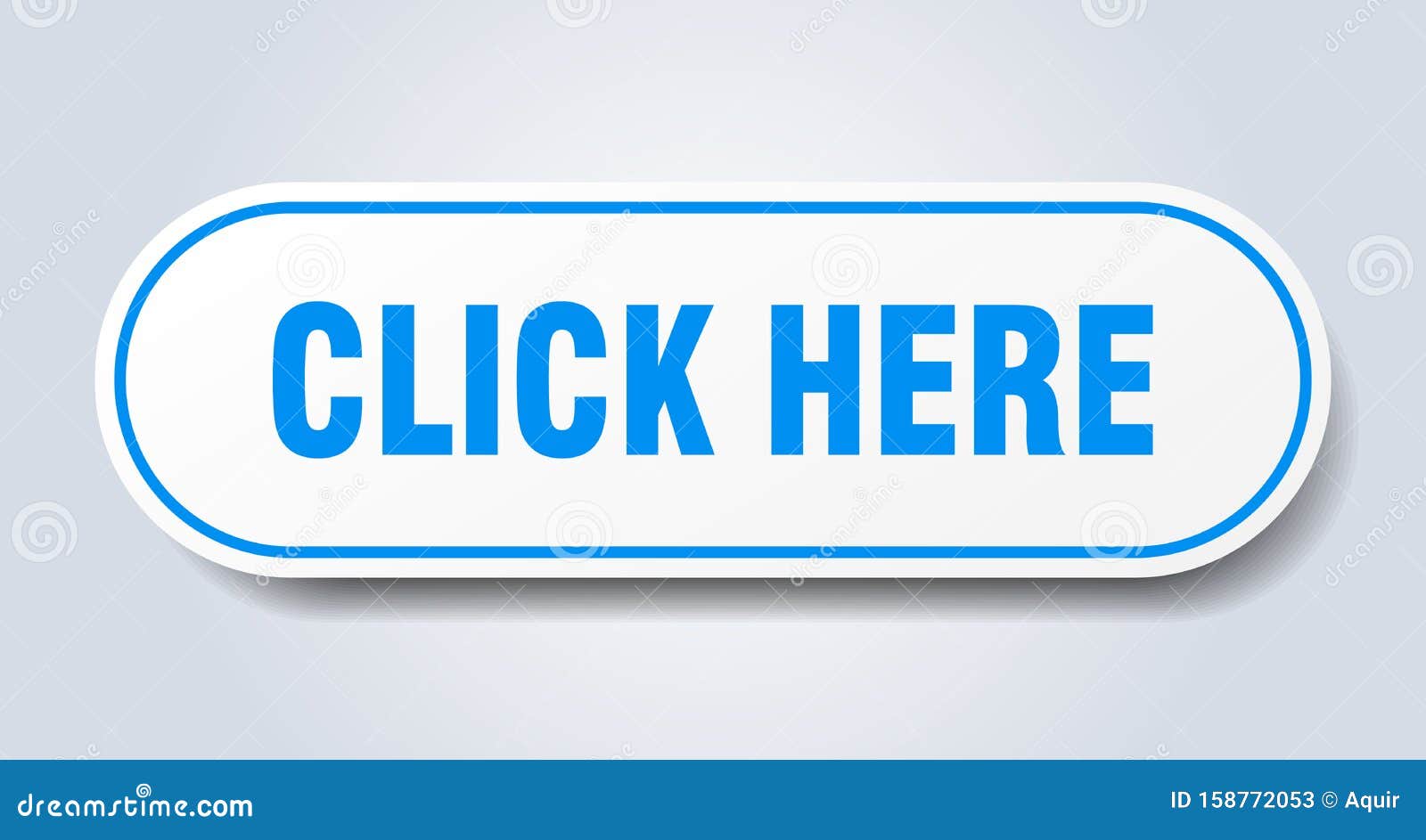 Click here sticker. stock vector. Illustration of button - 158772053
