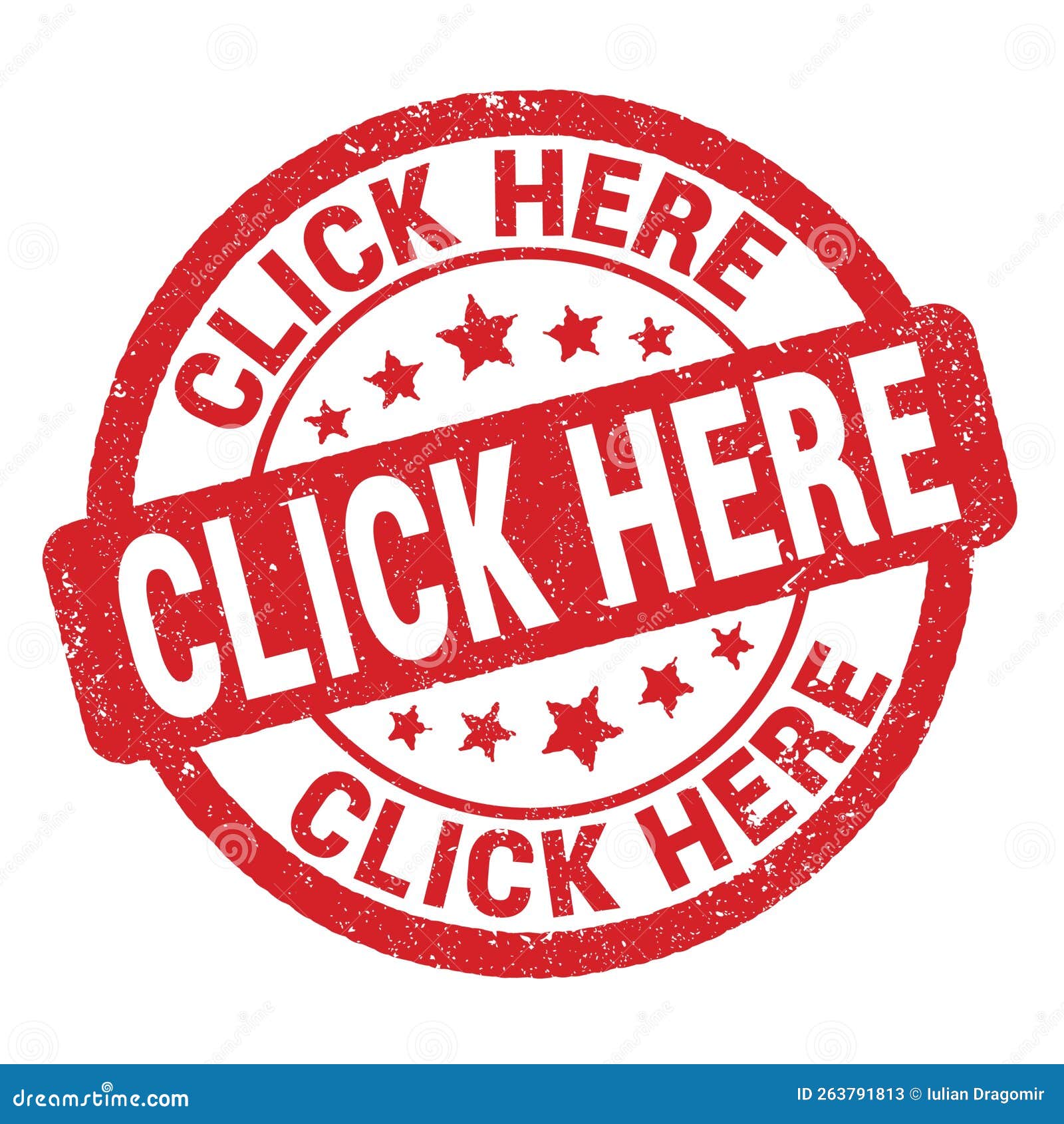 CLICK HERE Text Written on Red Round Stamp Sign Stock Illustration ...