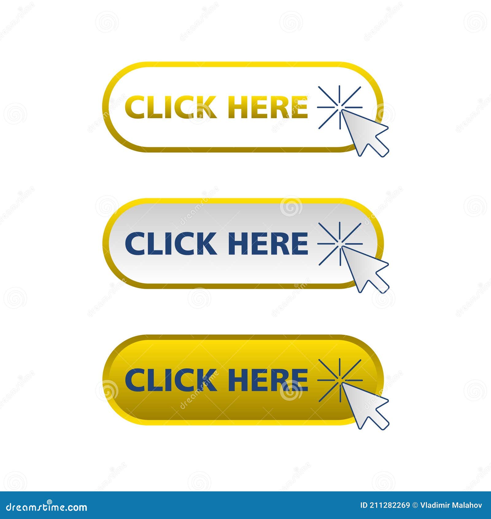 Click Here To Register Rounded Button. Stock Illustration ...