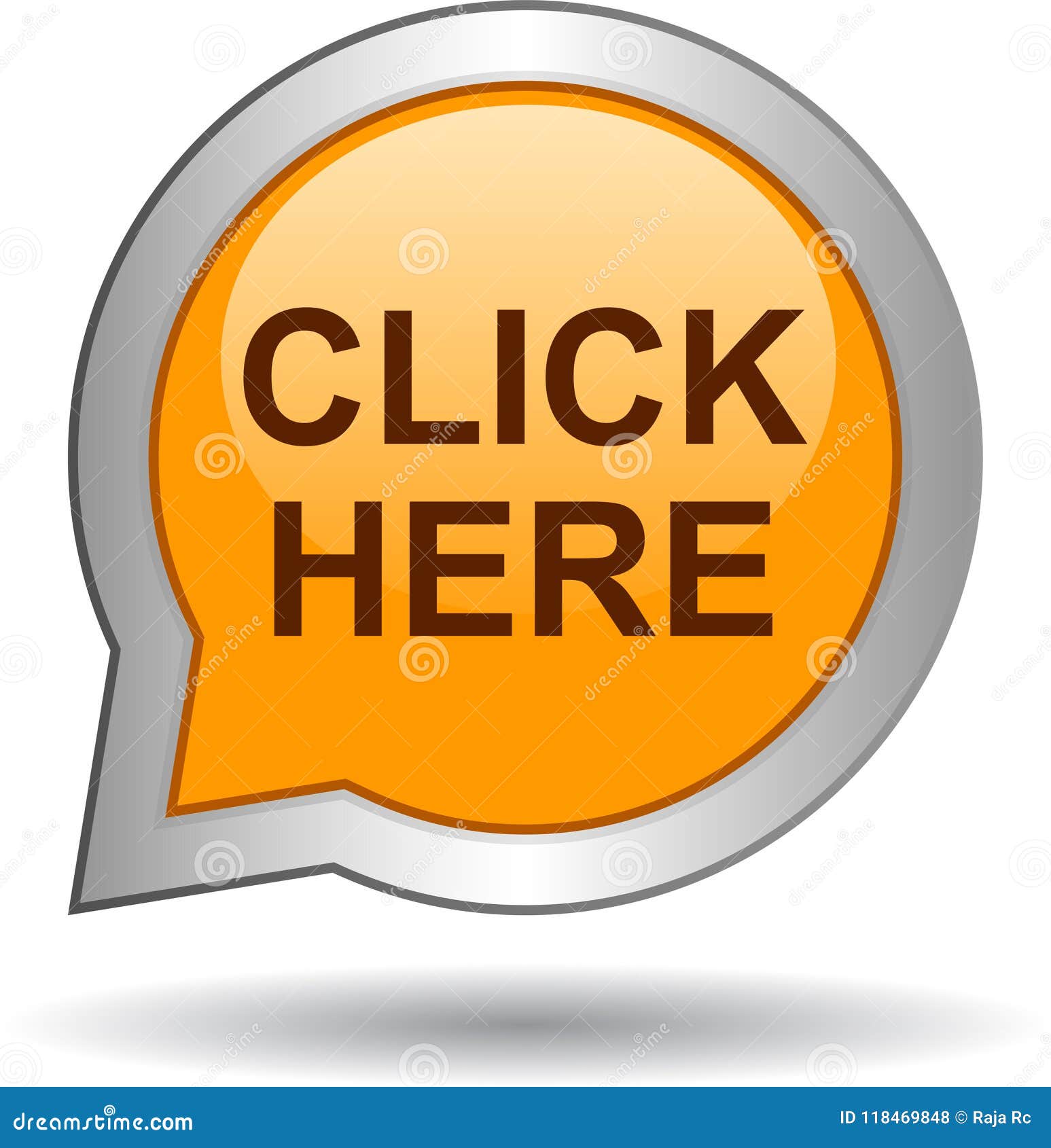 Click Here Button Orange