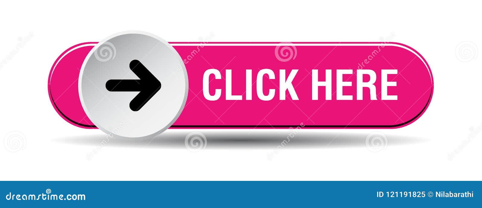 Click here button pink stock illustration. Illustration of blog - 121191825