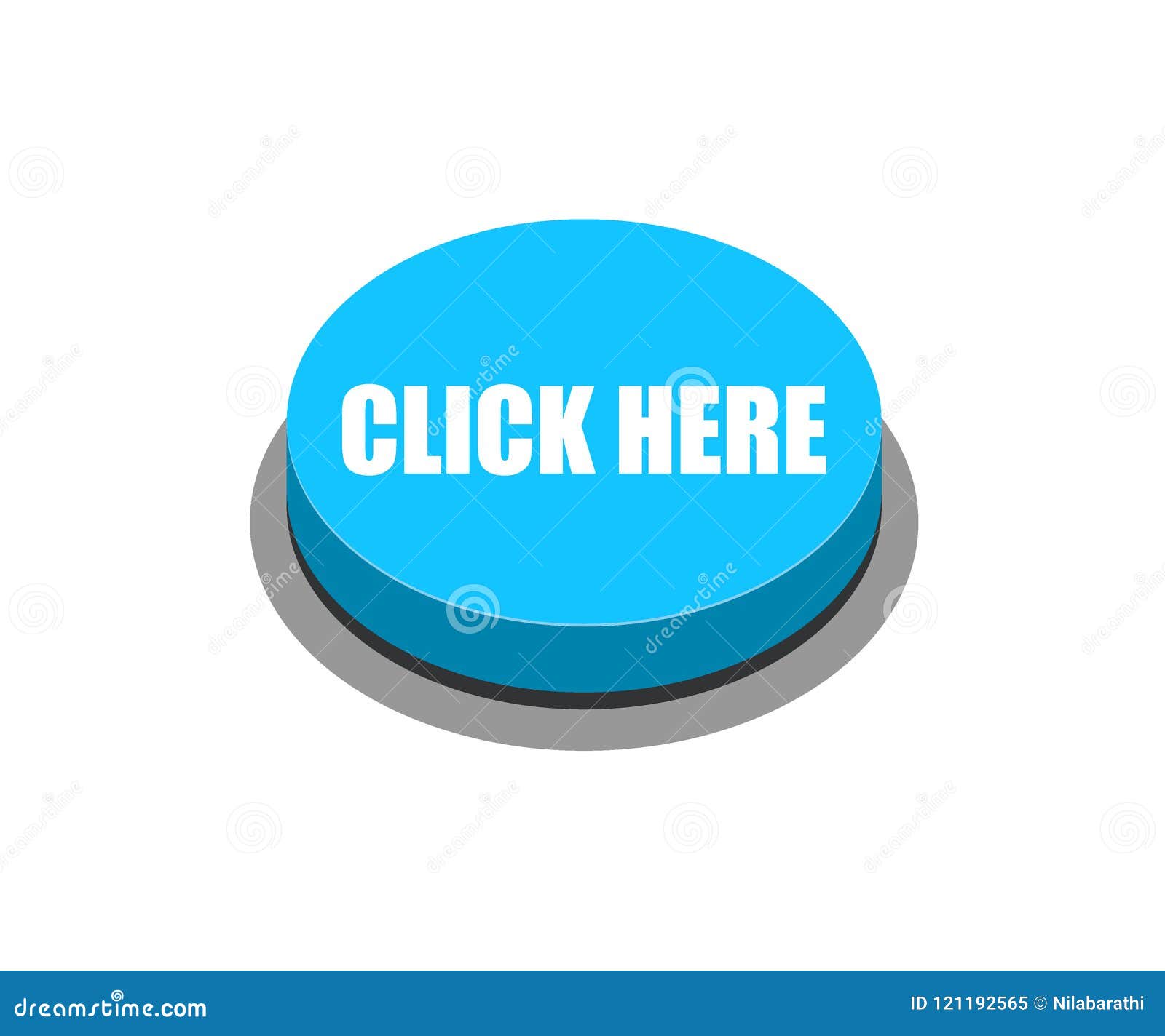 Click here button blue stock illustration. Illustration of clip - 121192565