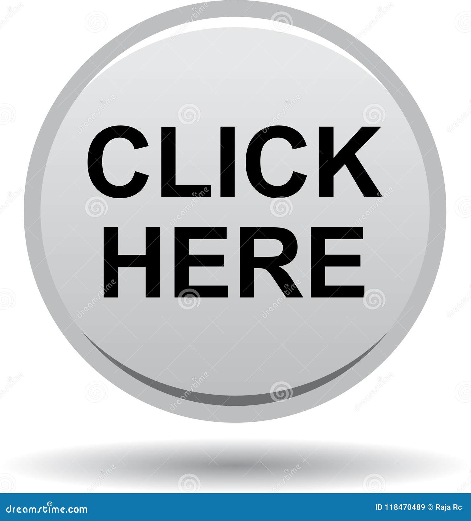 Click here web button stock vector. Illustration of glossy - 118470489
