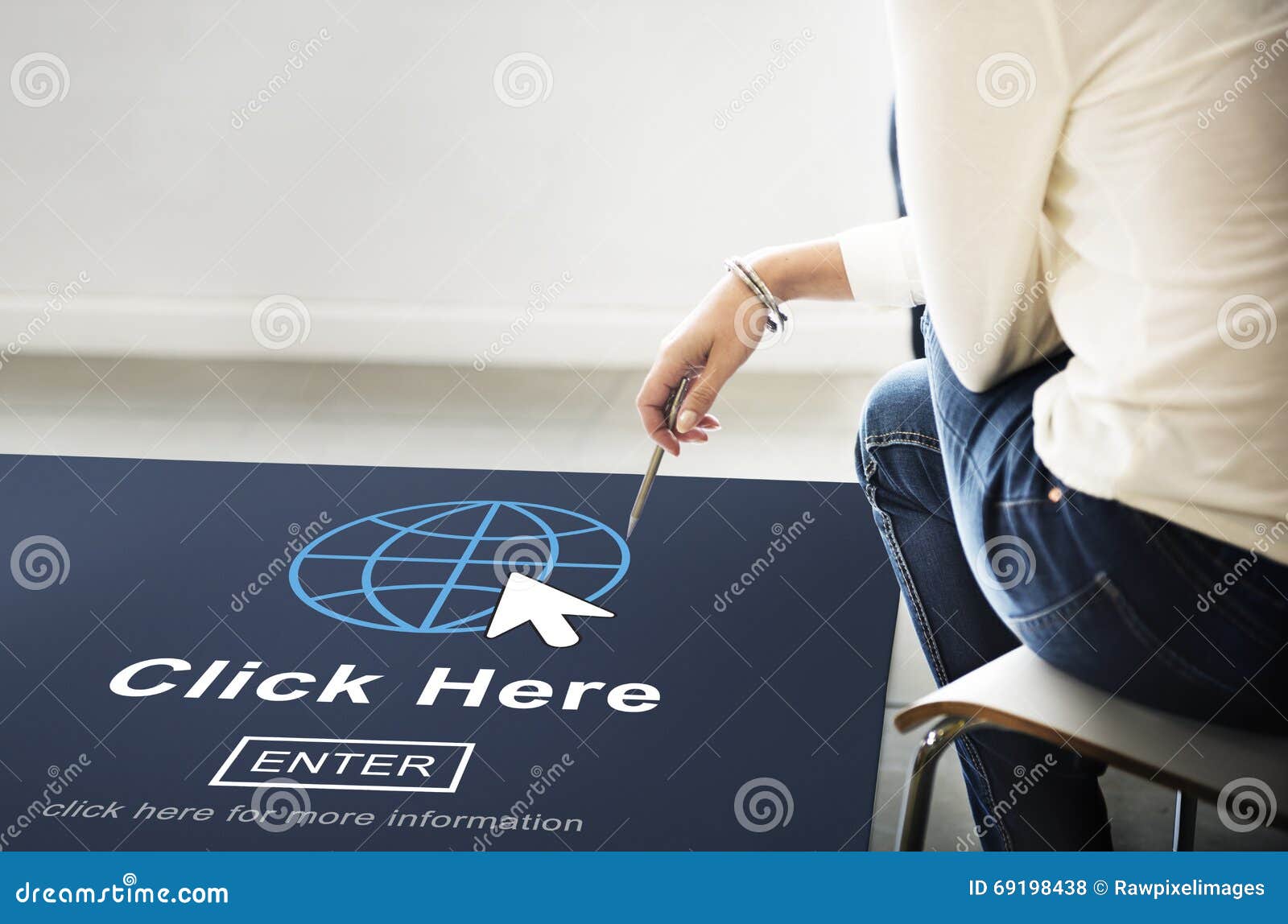 Click Here Website Web Page Online Internet Concept Stock Photo - Image ...