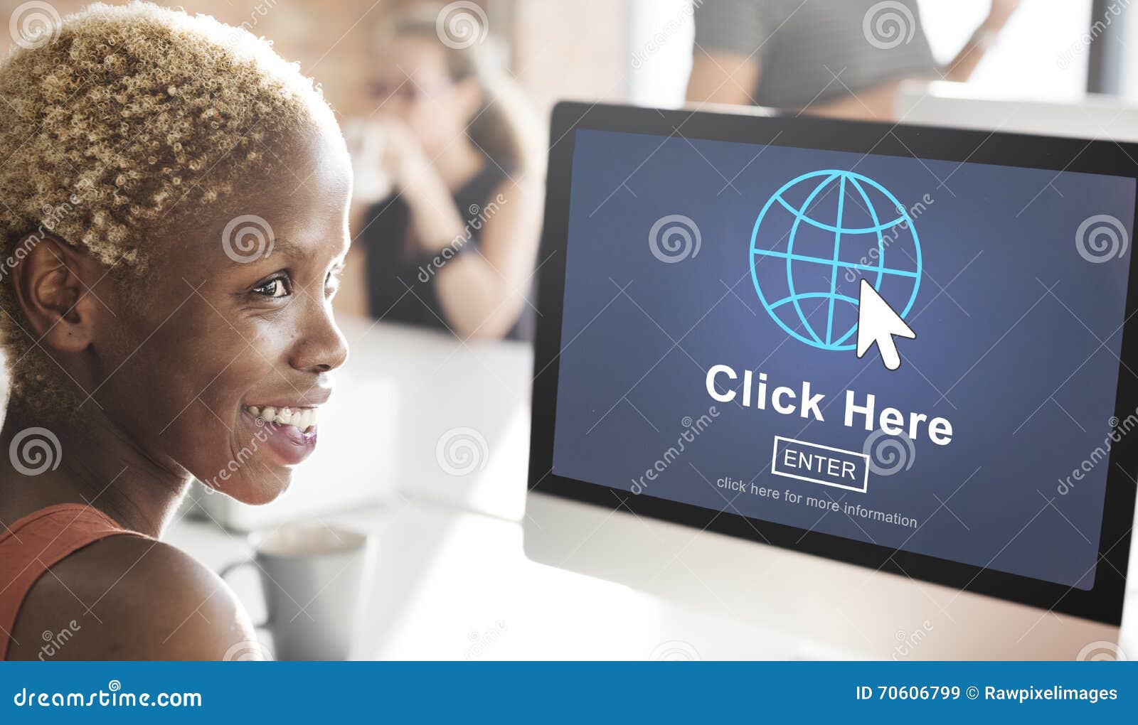 Click Here Website Web Page Online Internet Concept Stock Image - Image ...