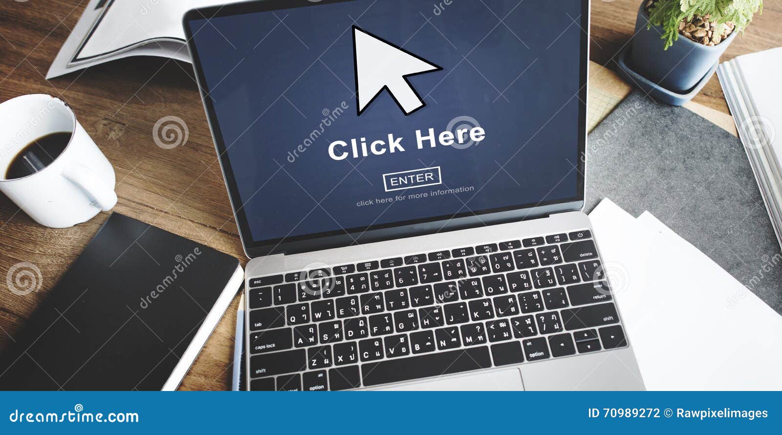 Click Here Website Web Page Online Internet Concept Stock Photo - Image ...