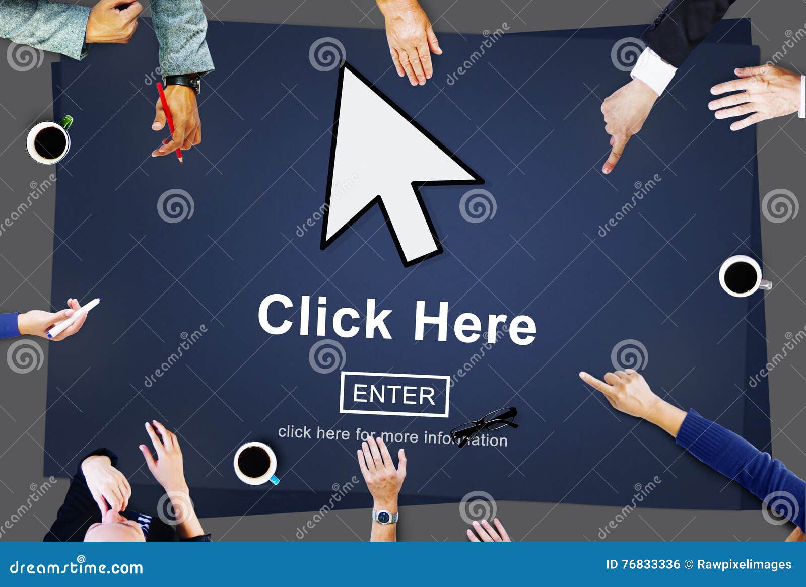 Click Here Website Web Page Online Internet Concept Stock Photo - Image ...