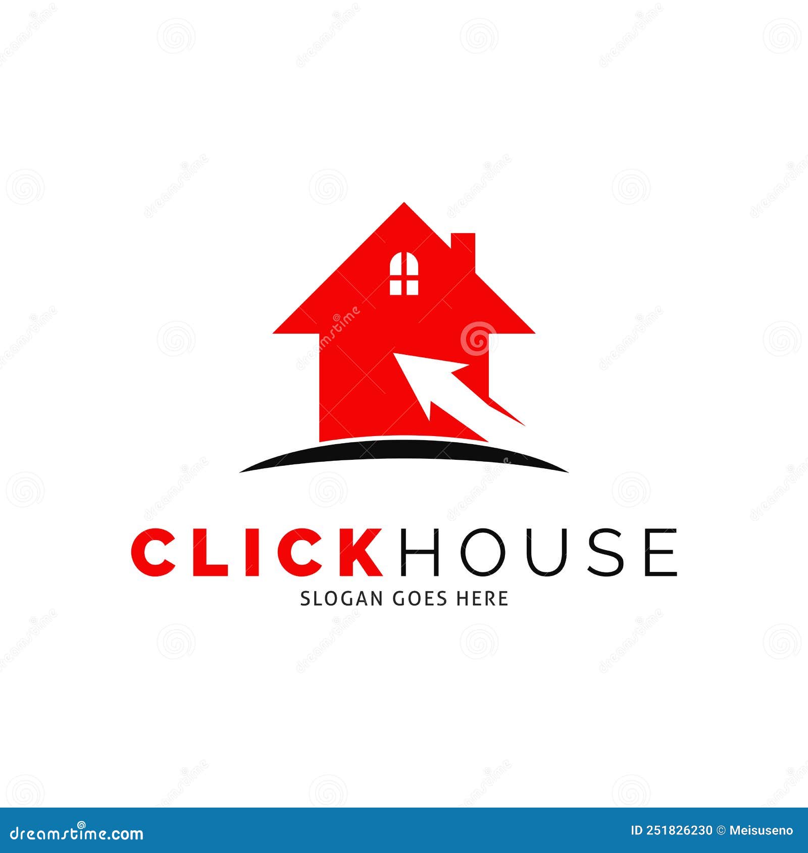 Click House Icon Vector Logo Template Illustration Design Stock Vector ...