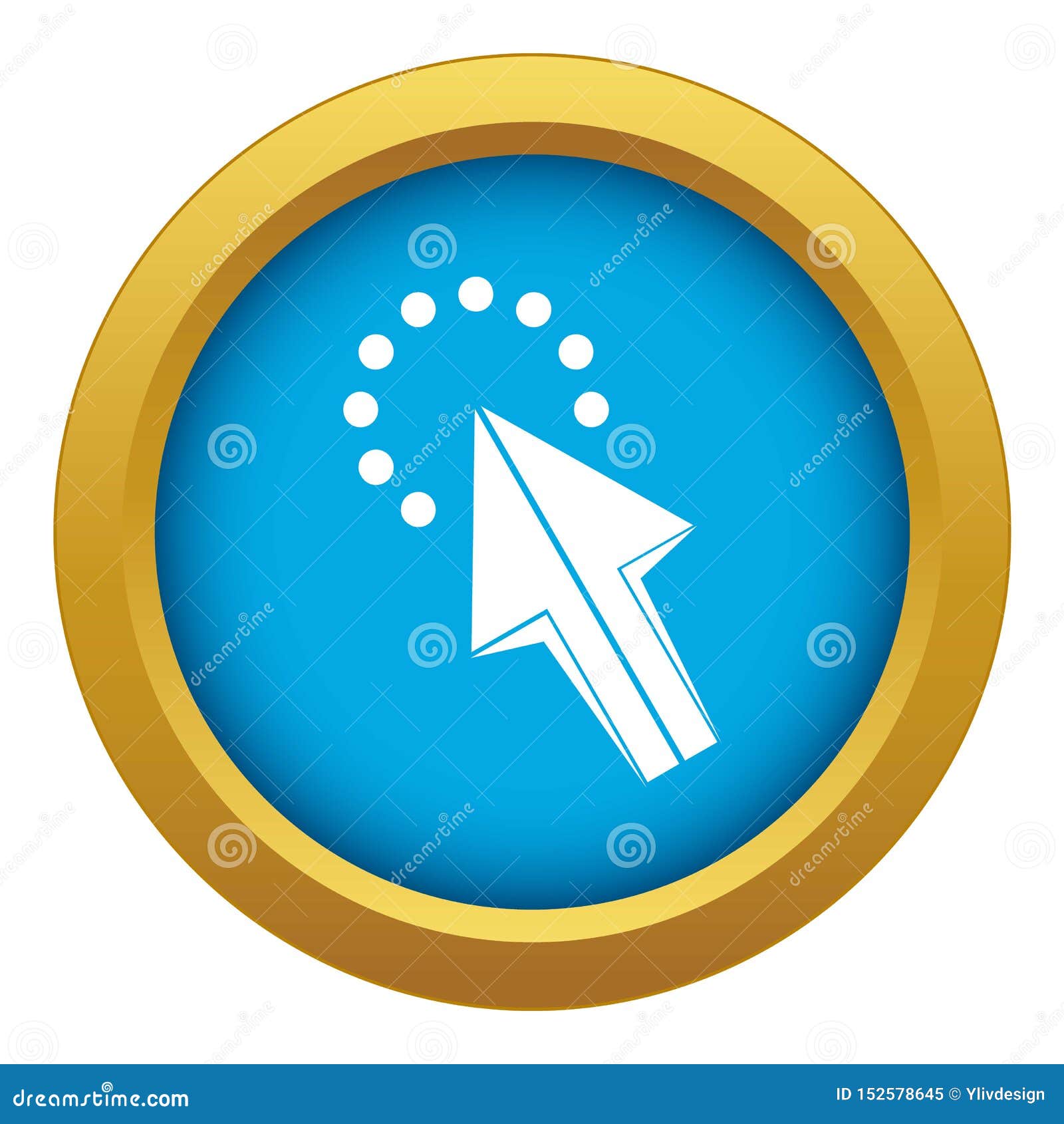 Click Icon Blue Vector Isolated Stock Vector - Illustration of design ...