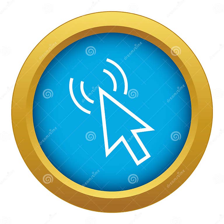 Click Icon Blue Vector Isolated Stock Vector - Illustration of ...