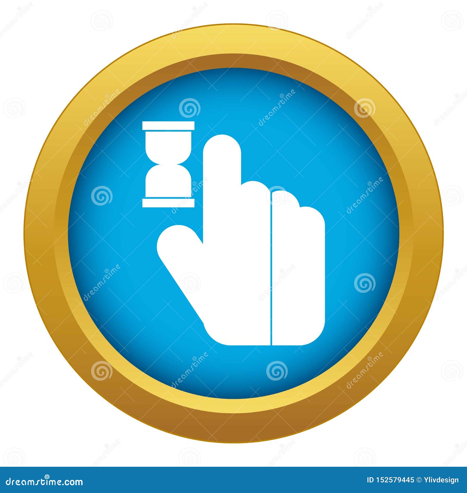 Click Icon Blue Vector Isolated Stock Vector - Illustration of ...