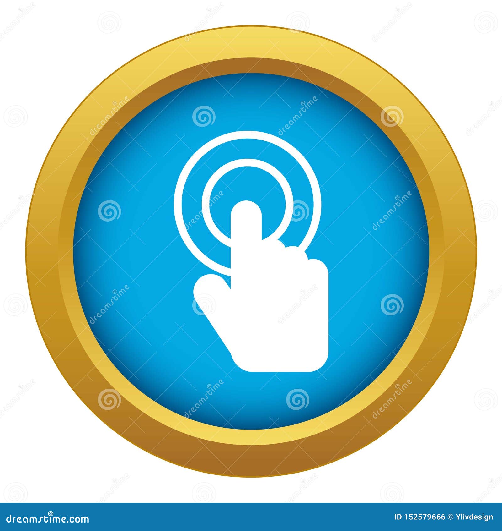 Click Icon Blue Vector Isolated Stock Vector - Illustration of move ...