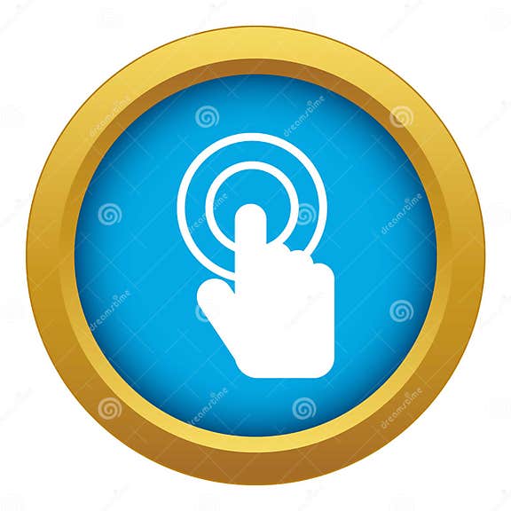Click Icon Blue Vector Isolated Stock Vector - Illustration of move ...