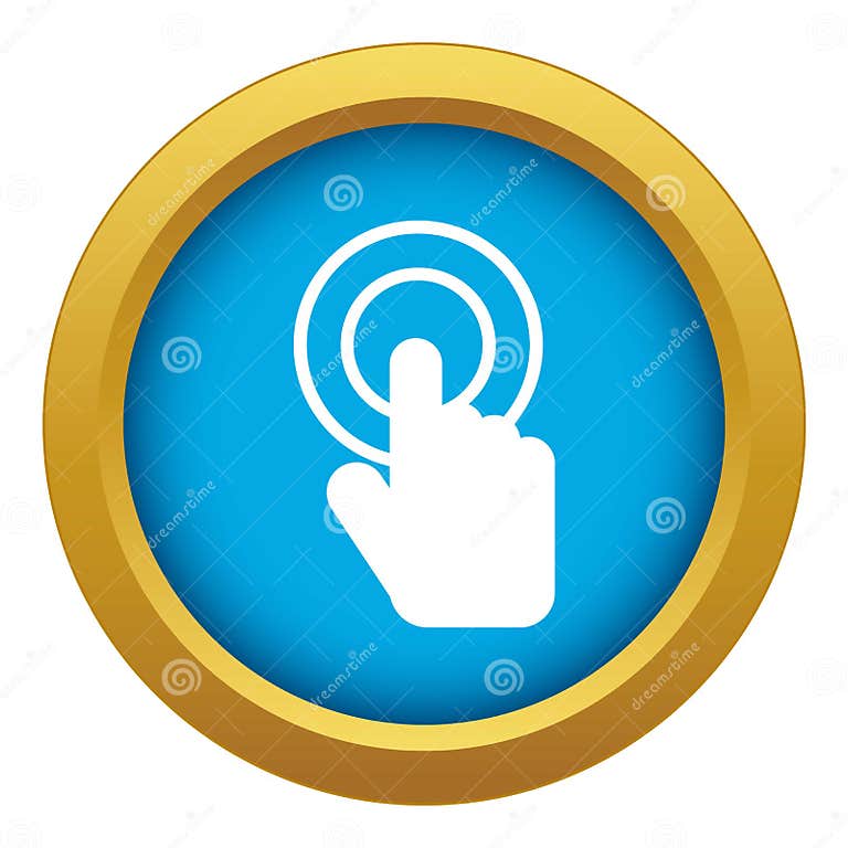 Click Icon Blue Vector Isolated Stock Vector - Illustration of move ...