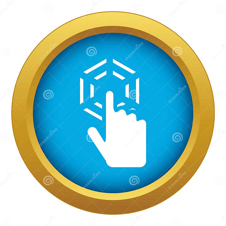 Click Icon Blue Vector Isolated Stock Vector - Illustration of navigate ...