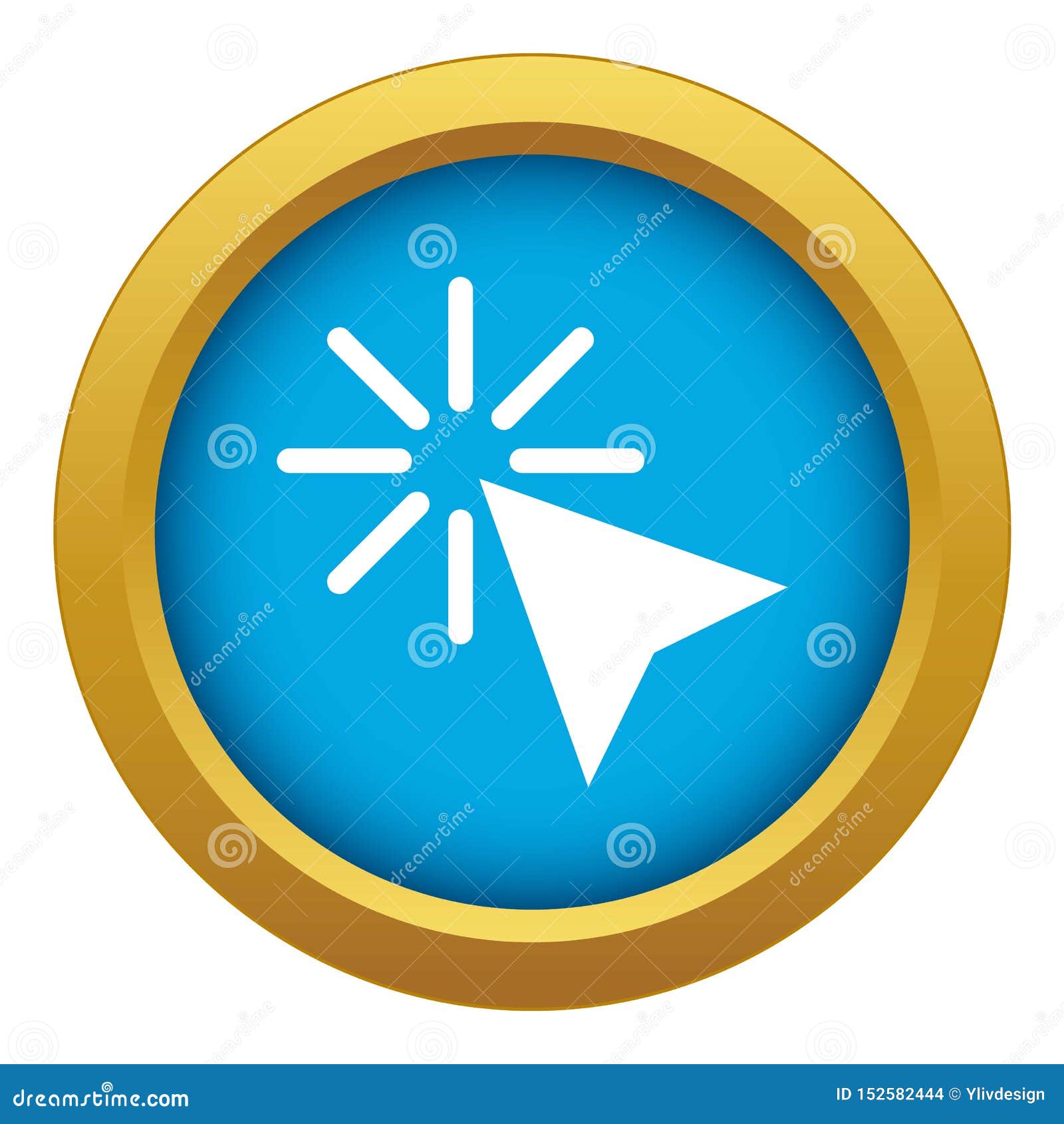 Click Icon Blue Vector Isolated Stock Vector - Illustration of ...