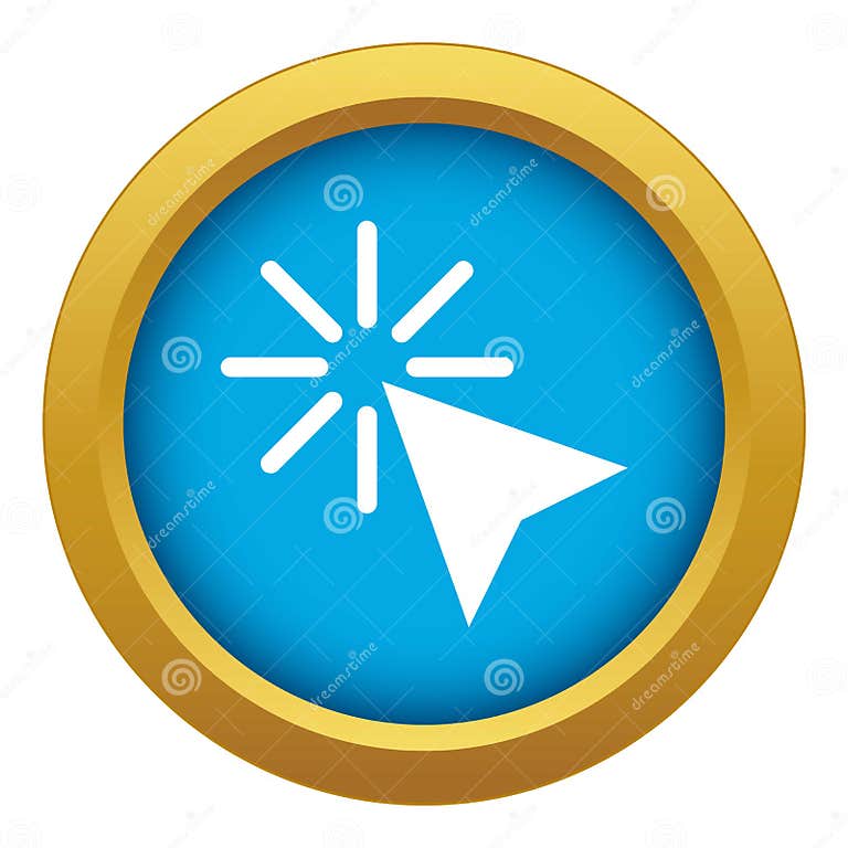 Click Icon Blue Vector Isolated Stock Vector - Illustration of ...