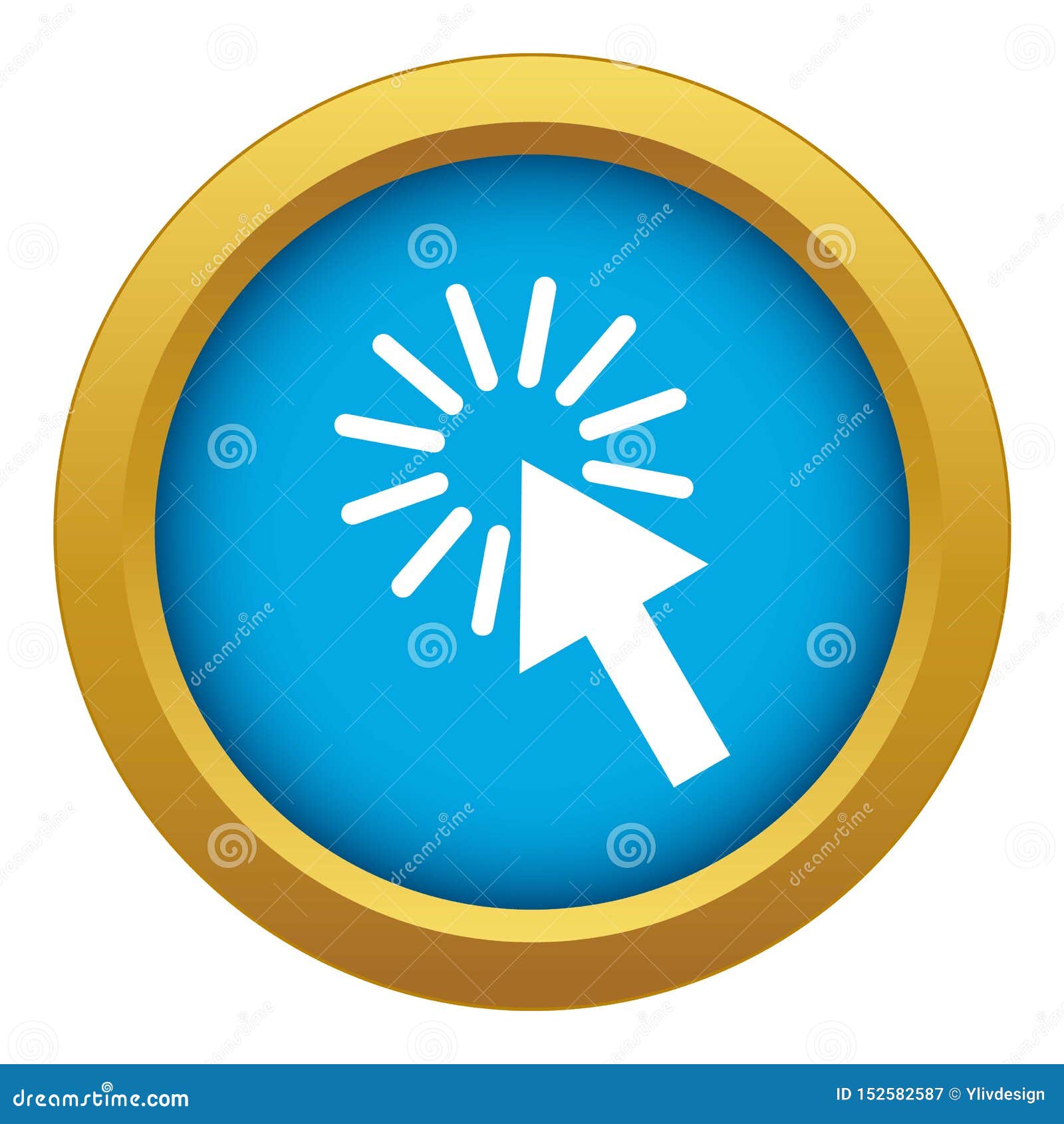 Click Icon Blue Vector Isolated Stock Vector - Illustration of page ...