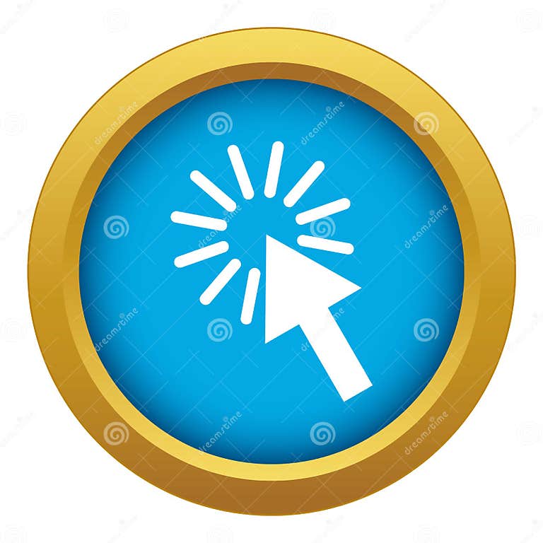 Click Icon Blue Vector Isolated Stock Vector - Illustration of page ...