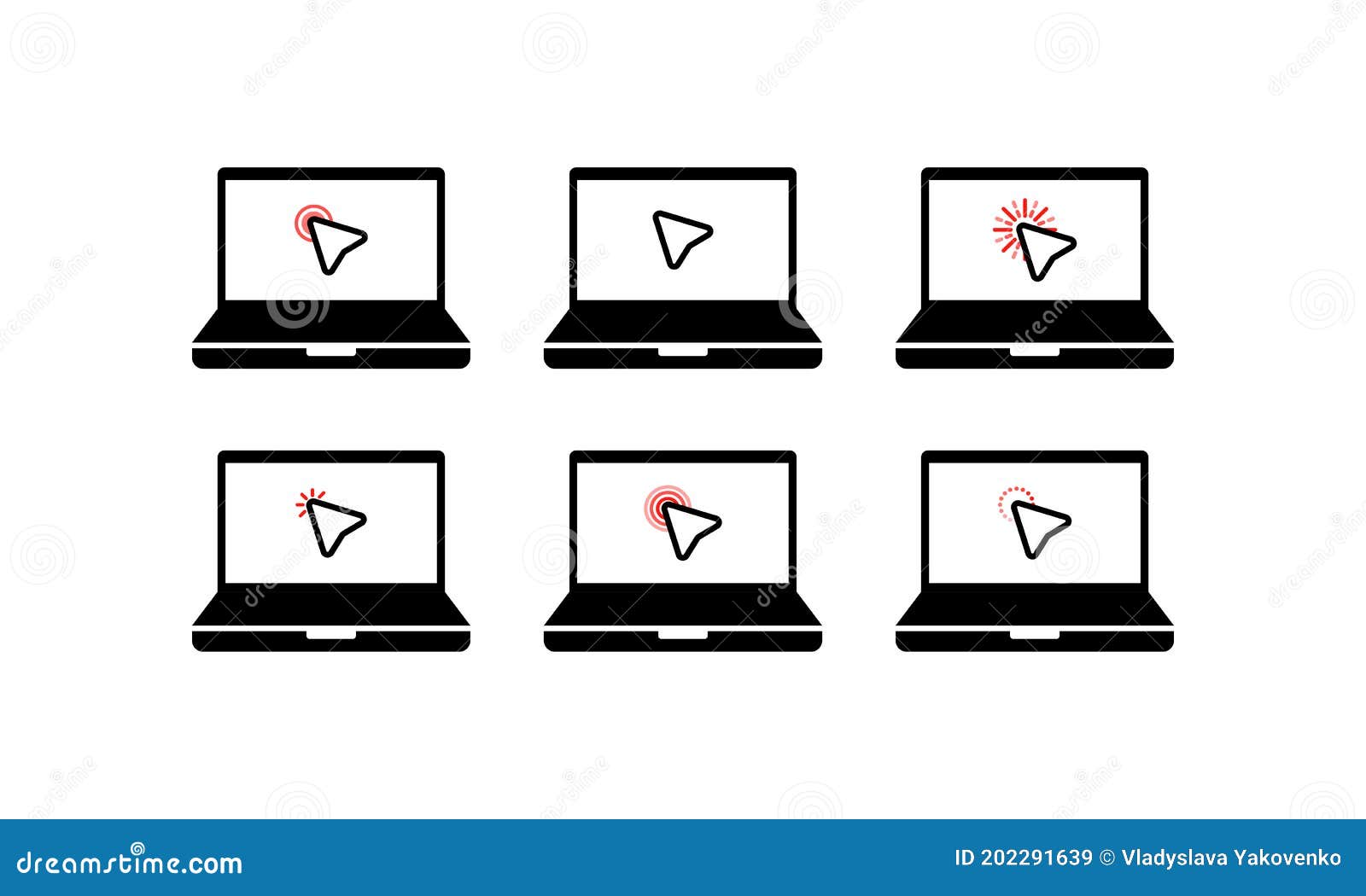 Click Icon. Cursor Symbol Icon. Mouse Click Symbol Laptop Computer ...