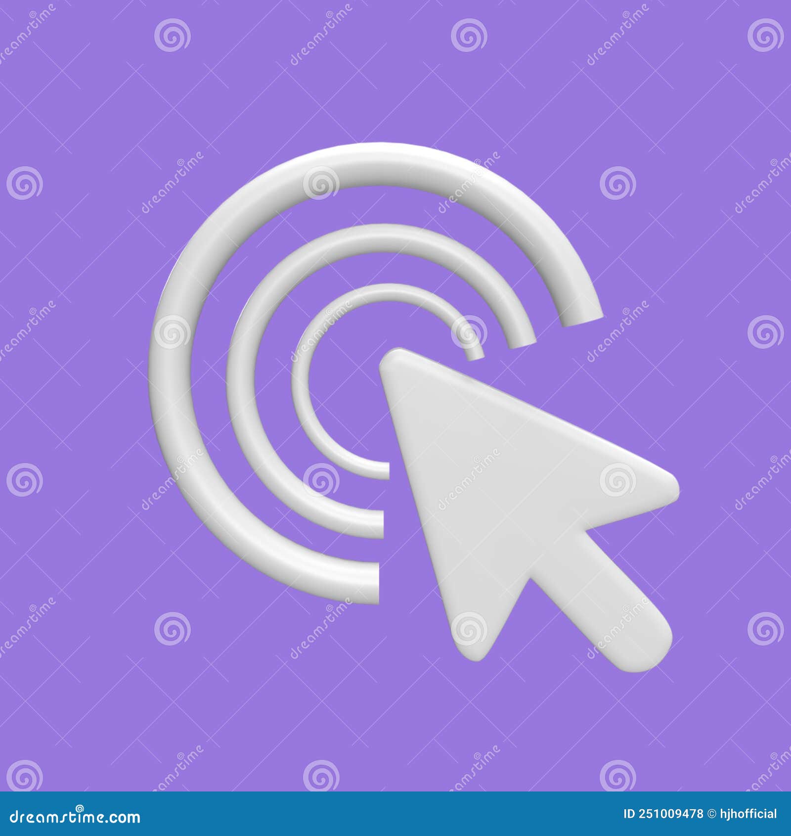 Click Icon 3d Icon Model Cartoon Style Concept. Render Illustration ...